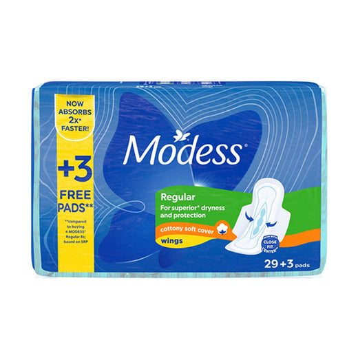 Modess Regular Wings 29 + 3 Pads – Shop Gaisano